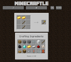 Minecraftle 🕹️ Minecraft - Gamesdle